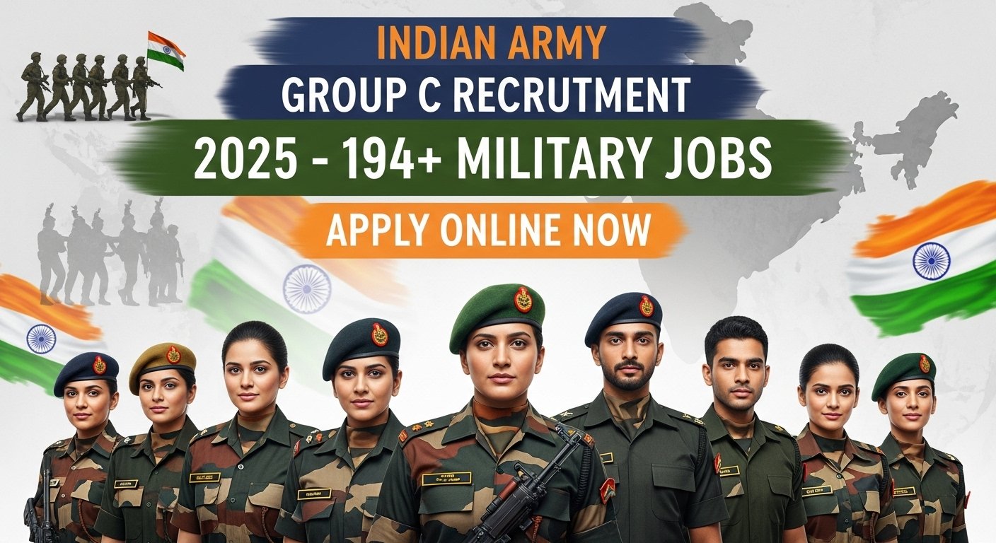 Indian Army Group C Recruitment 2025 – 194+ Military Jobs | Apply ...