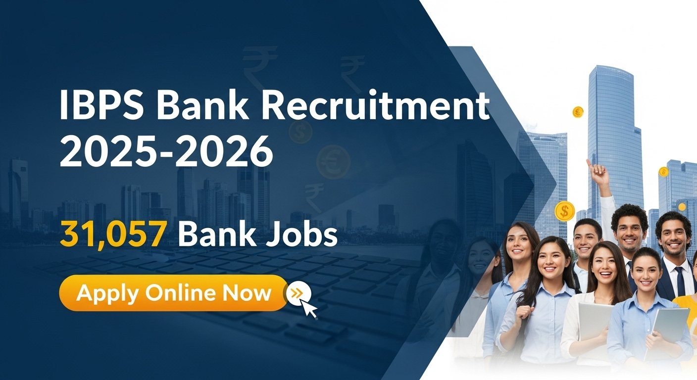 IBPS Bank Recruitment 2025-2026 – 31,057 Bank Jobs | Apply Online Now